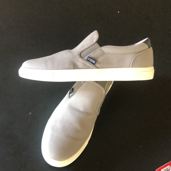 J. Crew | Shoes | Nwt J Crew Factory Explorer Gray Canvas Slip On Boat ...